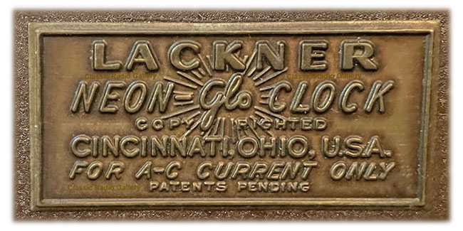 Lackner Neon Glo clock "Sultan" 1040